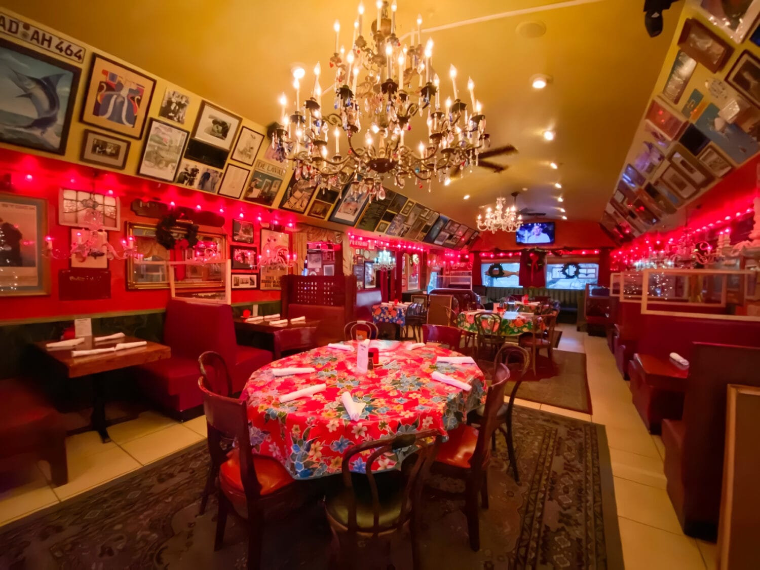 the vibrant setting inside the restaurant