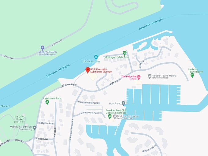 uss silversides submarine museum map