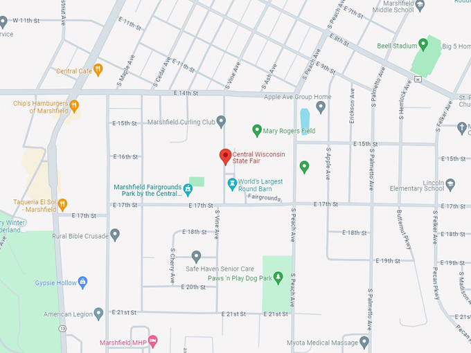 World's Largest Round Barn 10 Map