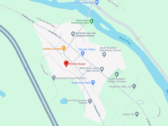 Worthy Burger 10 Map