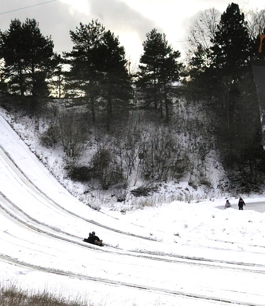 exhilirating toboggan run michigan ftr
