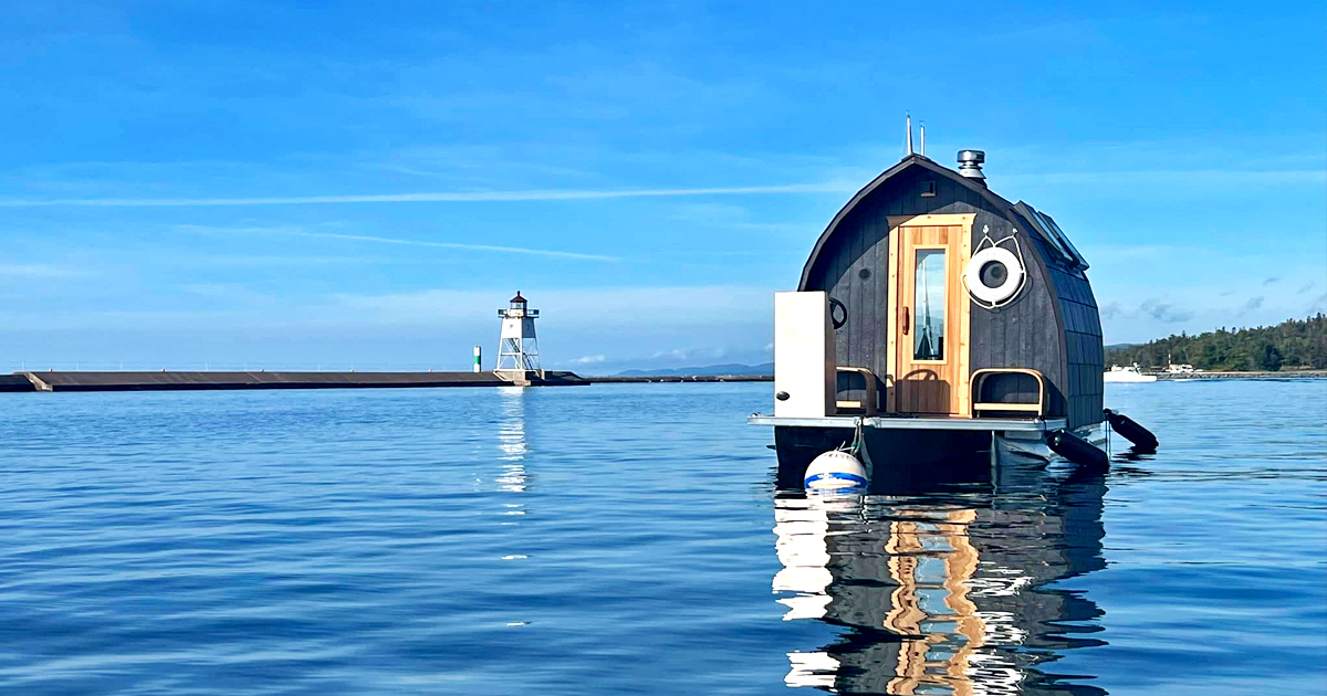 floating sauna northern minnesota ftr