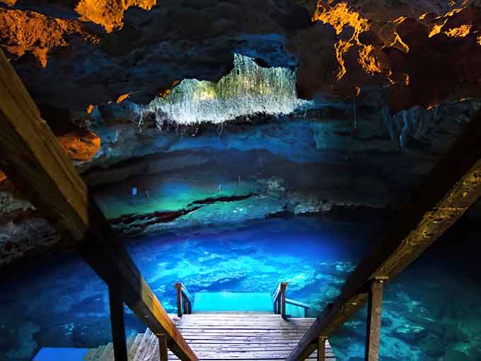 That ethereal blue glow isn't Photoshop, it's just Florida showing off its underground swimming pool that makes your local YMCA look tragically ordinary.