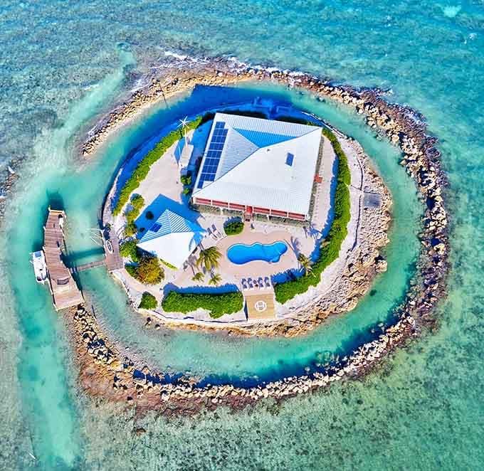 A perfect blue donut of paradise floating in the Florida Keys, where your private island fantasies come true without the billionaire price tag.