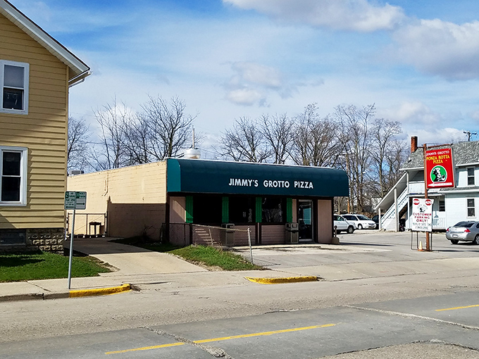 The unassuming exterior of Jimmy's Grotto hides a world of deep-fried delights waiting to be discovered inside.