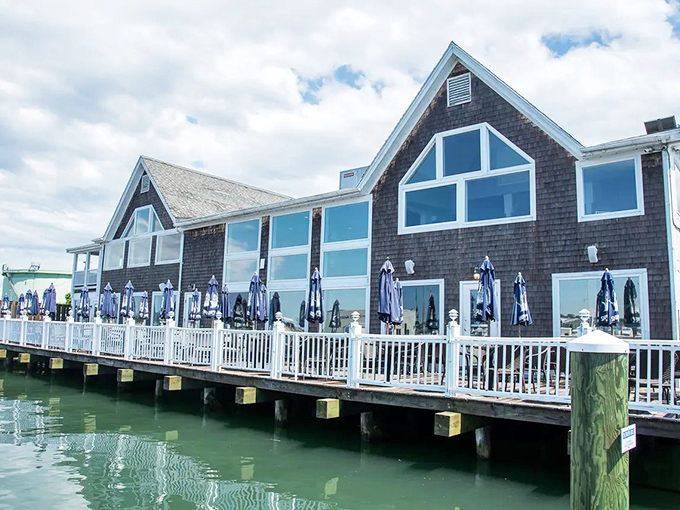 Perched over the water like a postcard come to life, Saltwater Grille's classic New England architecture promises seafood with a side of spectacular views.