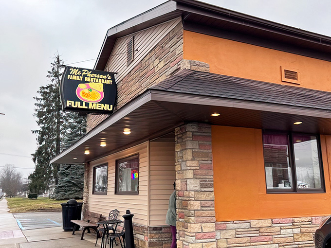 McPherson's exterior welcomes hungry travelers with its unassuming charm &ndash; proof that culinary treasures often hide in plain sight.