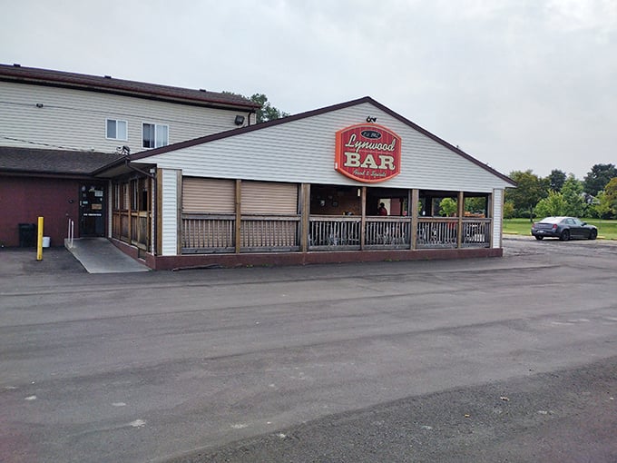 The unassuming exterior of Lynwood Bar promises authentic Michigan dining without pretense &ndash; a roadside gem waiting to be discovered.