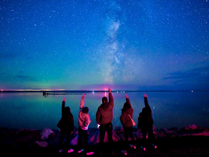 The Milky Way stretches across the sky like nature's own Broadway, putting on a show that makes city lights seem like cheap imitations.