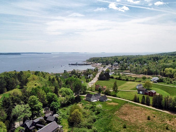 Lincolnville: Where the rolling hills meet the sparkling bay, creating a postcard-perfect Maine landscape that whispers "slow down and stay awhile."