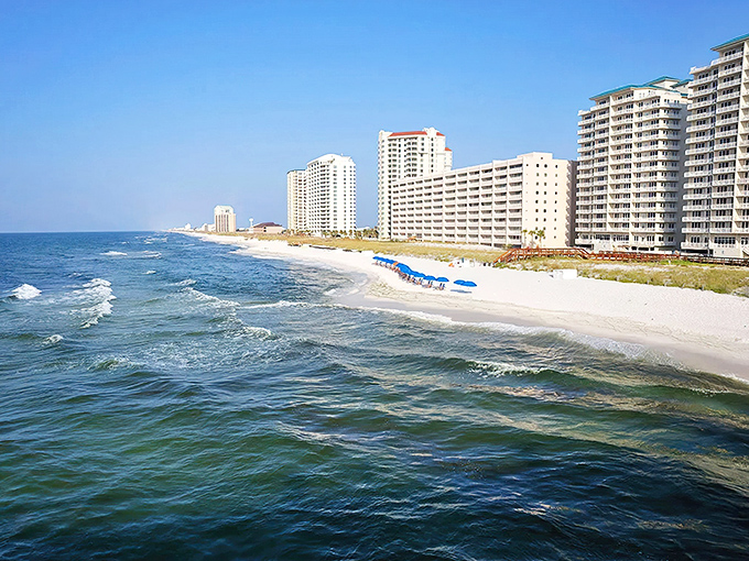 Navarre Beach: Where emerald waters meet sugar-white sands along Florida's Gulf Coast &ndash; Mother Nature showing off her best work.