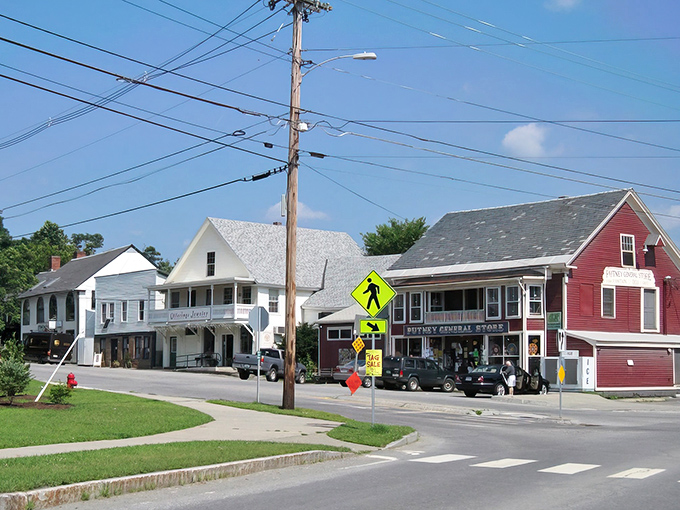 Putney's historic downtown where the General Store and local shops create a Norman Rockwell scene come to life.