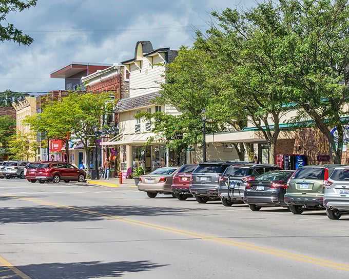 Frankfort's Main Street welcomes visitors with its charming storefronts and small-town vibe that instantly feels like home.