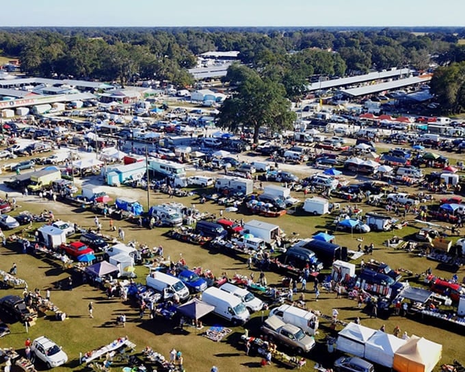 This aerial view captures the beautiful madness of Webster's Westside Market&mdash;35 acres of treasure-hunting possibility spread before you.
Add to Conversation