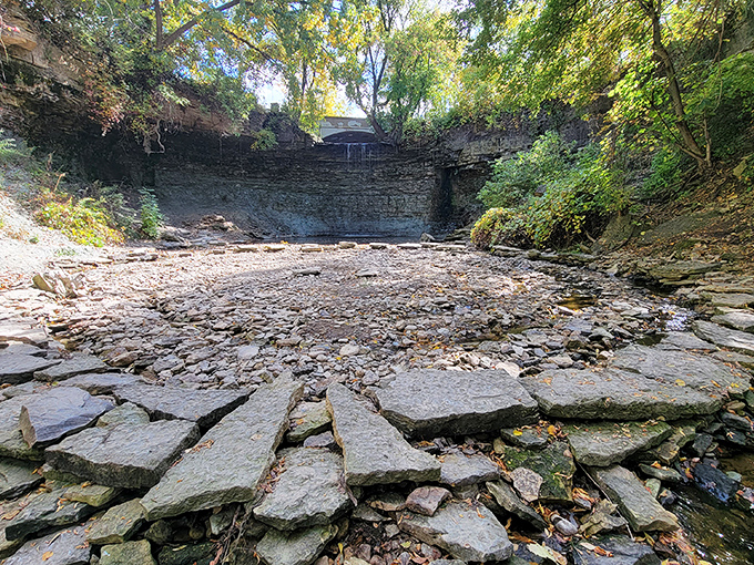 Nature's amphitheater awaits at Wequiock Falls, where ancient limestone creates a perfect stage for cascading waters after a good rain.