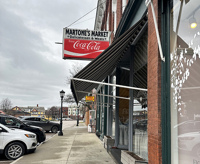 Classic Americana beckons from the brick fa&ccedil;ade &ndash; that vintage Coca-Cola sign promising comfort and satisfaction inside Martone's welcoming doors.