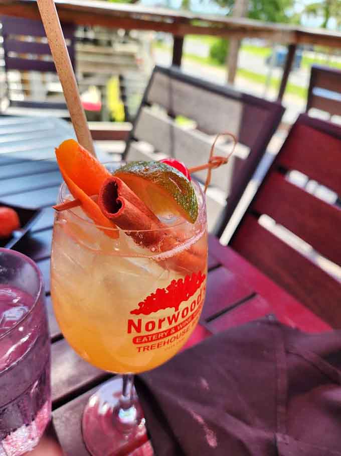 Apple pie sangria in a wine glass proves that sometimes the best drinks taste like dessert, and there's absolutely nothing wrong with that.