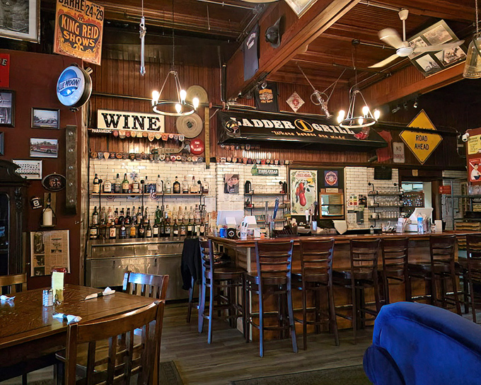 The bar area honors the building's past while serving up Vermont's finest craft beers and spirits &ndash; the perfect spot to raise a glass to local heroes.