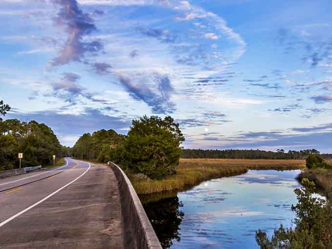 Doyle Creek meanders through the landscape like it's got all the time in the world, which it does.