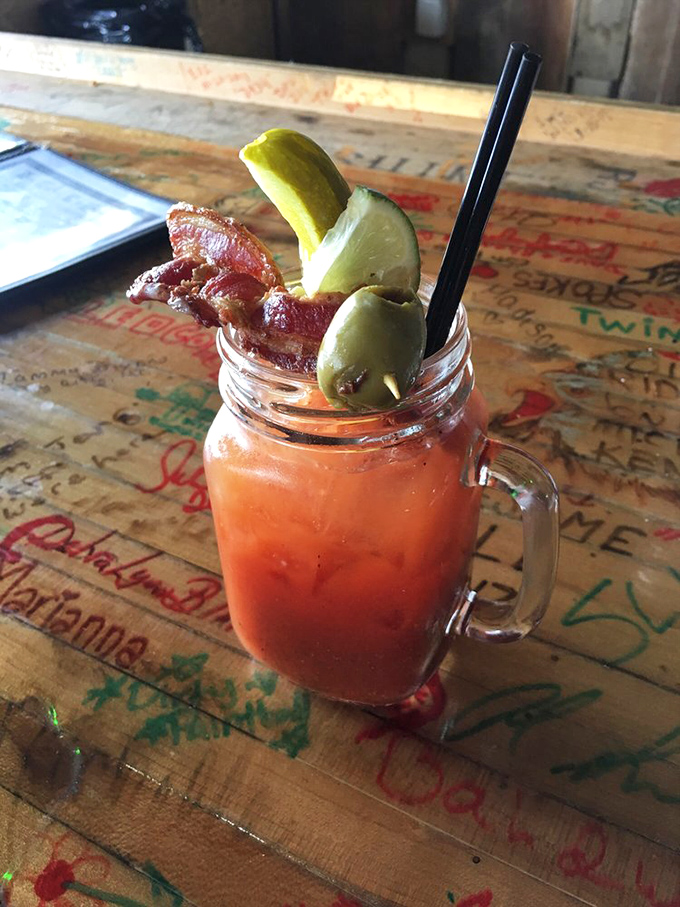 Their Bloody Mary comes with its own garden and a strip of bacon that could make a vegetarian reconsider life choices.