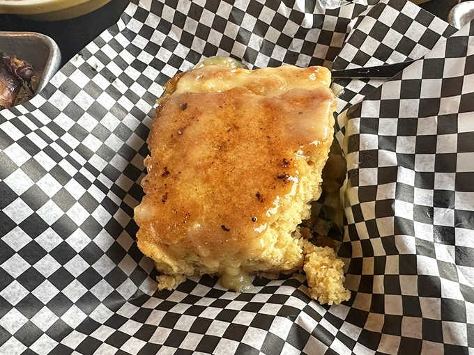 Cornbread that walks the perfect line between sweet and savory, ready to sop up sauce or stand proudly on its own.