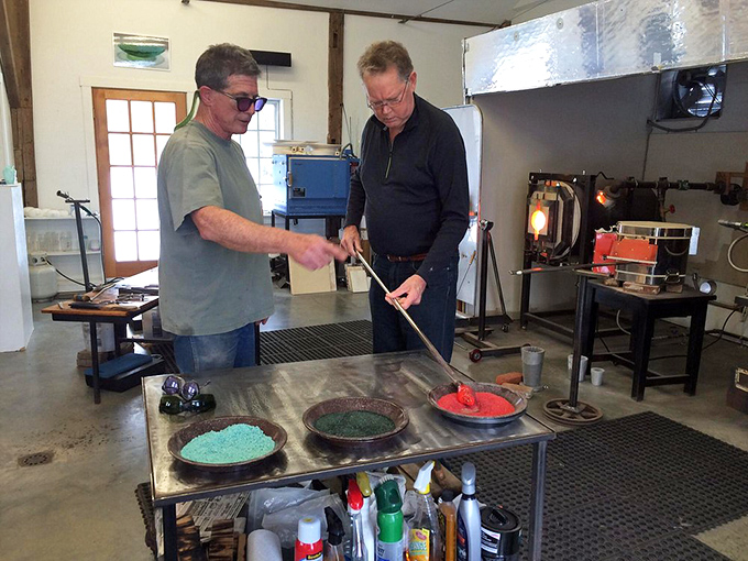 The palette of possibility &ndash; vibrant glass colors await their transformation from granular material to flowing, molten magic.