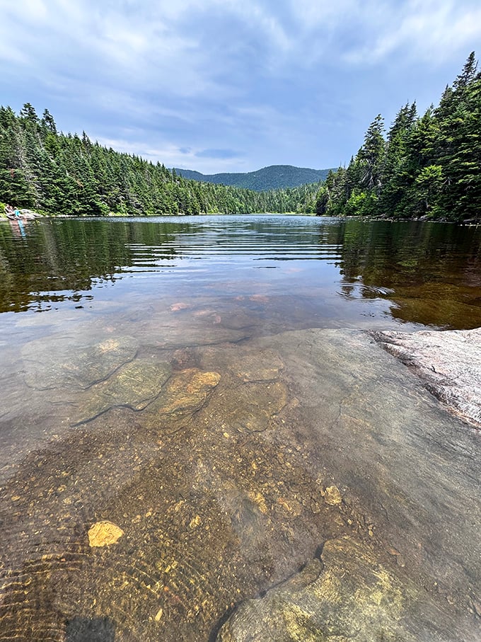 Crystal clear waters reveal every pebble and secret below, like nature's version of high-definition television.