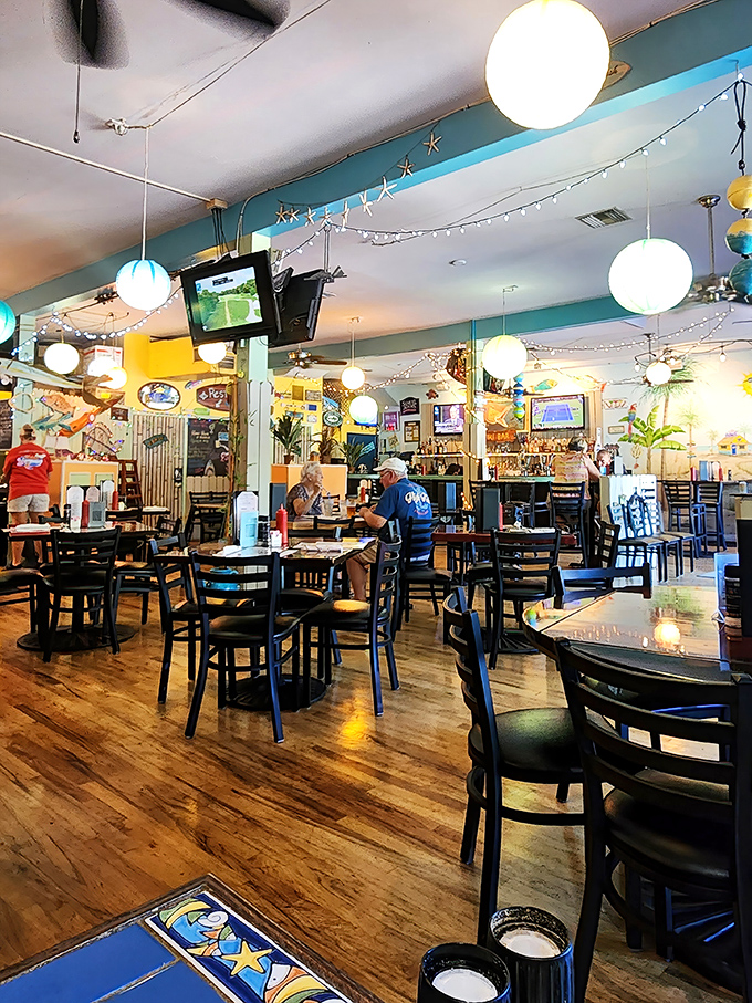 Where conversations flow as easily as the drinks, and strangers become friends over shared recommendations and seafood stories.