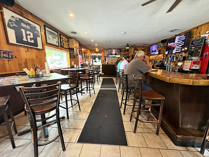 The bar area buzzes with regulars who've discovered Vermont's best-kept secret &ndash; wooden stools worn smooth by years of satisfied customers.