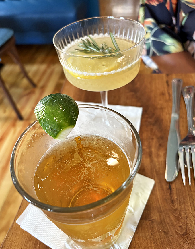 Craft cocktails that taste like Florida sunshine &ndash; one herbaceous with rosemary, the other bright with citrus and a perfectly salted rim.