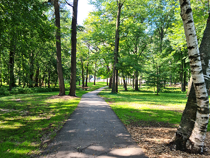 Fall transforms Enos Colburn Park into a fiery canvas of oranges and reds, proving Wisconsin autumns give New England a serious run for its money.