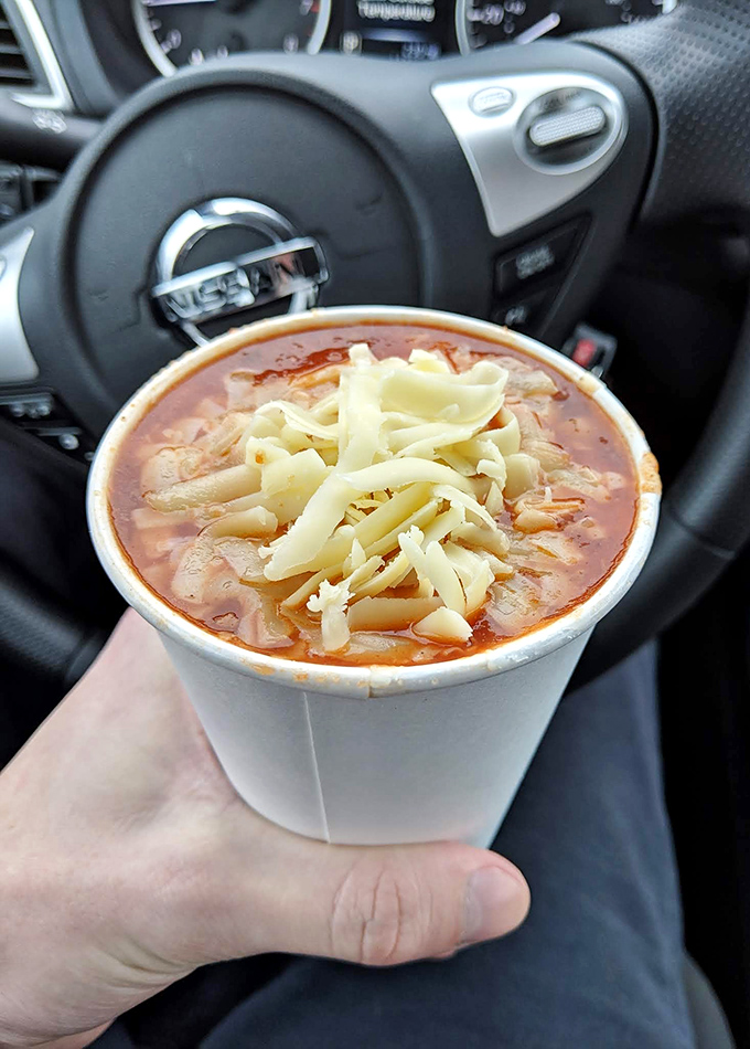 Car dining at its finest&mdash;this soup transforms your vehicle into a five-star restaurant with significantly better parking.