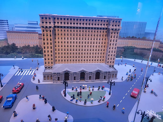 Michigan Central Station's LEGO counterpart captures the grandeur of the historic landmark, minus the decades of abandonment and with 100% more plastic.