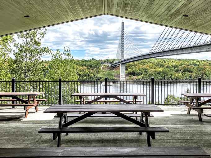 Perfect picnic spot with a view that beats any restaurant's outdoor seating, hands down every time.
