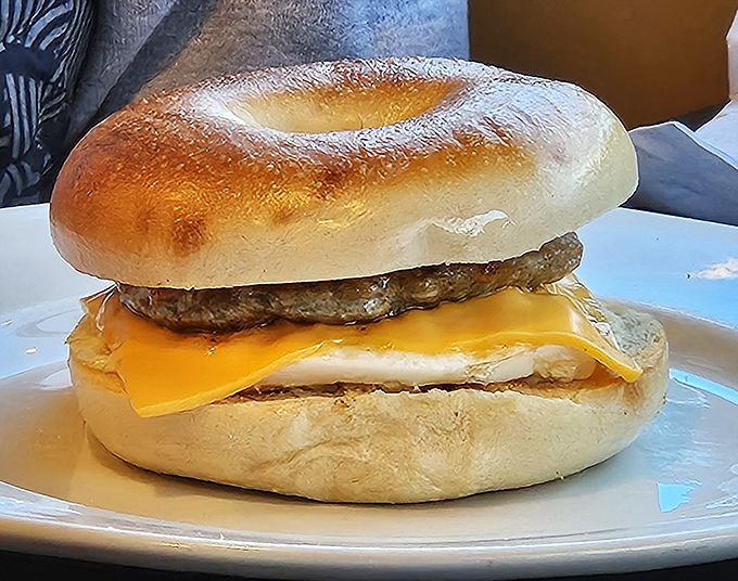 The perfect breakfast sandwich on a bagel &ndash; proof that good things come to those who don't overcomplicate matters.