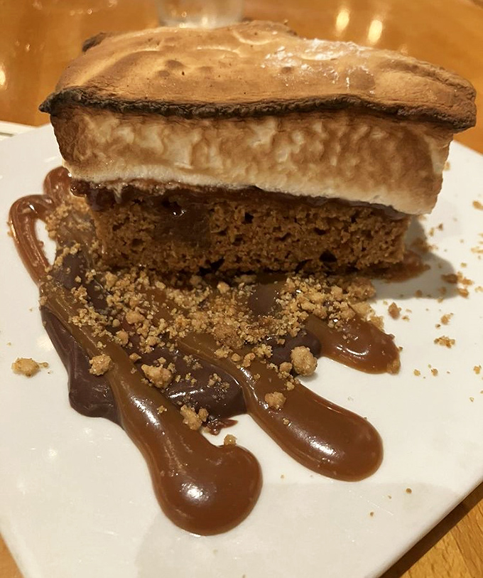 This isn't just dessert &ndash; it's childhood campfire memories reimagined with sophisticated technique and a drizzle of caramel.