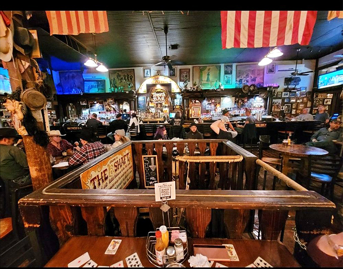 The spiral staircase leading to The Shaft promises treasures and tales of the mysterious "Swamper" and his hidden silver.