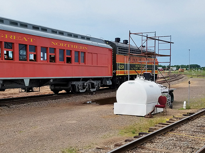 Behind the scenes at the maintenance area, where dedicated crews keep history rolling on steel wheels.