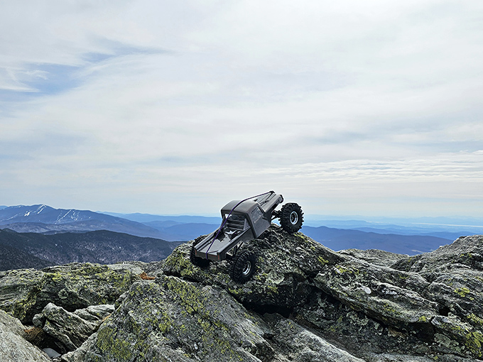 Someone brought their toy truck to the summit &ndash; proving that magnificent views are best shared with your favorite companions.