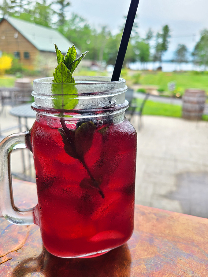 This isn't just a pretty drink in a mason jar &ndash; it's summer in Maine distilled into liquid form, complete with fresh mint and berries.