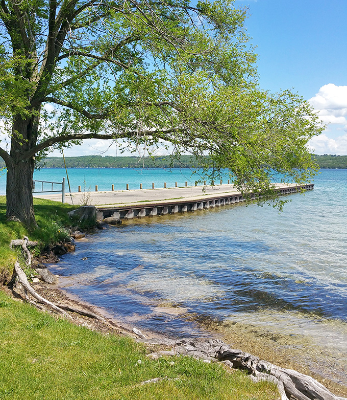 Where land meets legendary waters. This boat ramp serves as the gateway to Michigan's most photographed lake, welcoming vessels of all sizes.