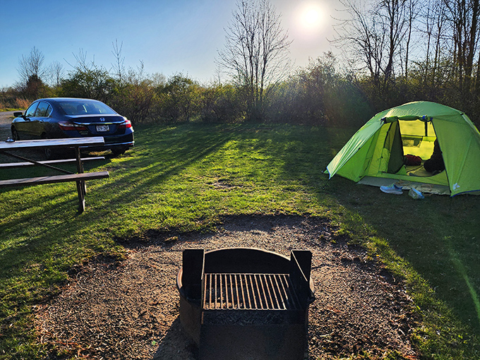 Camping at Harrington Beach: where your temporary address includes a million-star view and lullabies by Mother Nature.