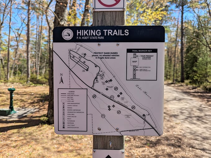 Trail maps: the original GPS system that never needs charging but occasionally gets soggy.
