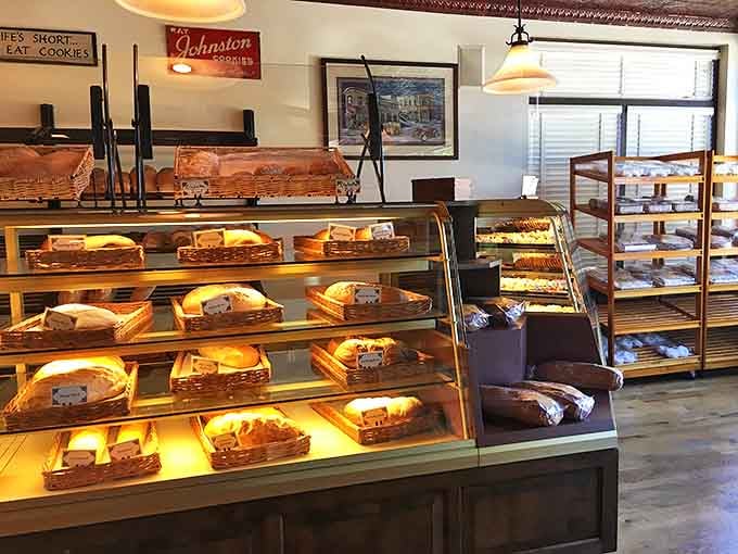That pastry case is dangerous for anyone with a sweet tooth, filled with temptations that make choosing just one nearly impossible.