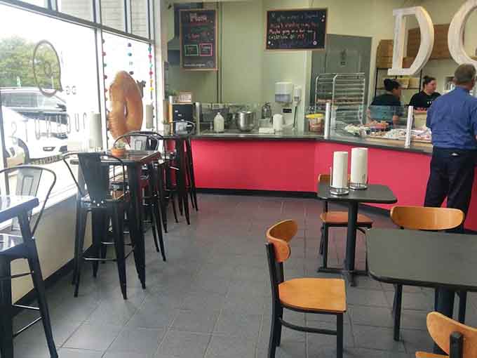 Window seats for prime people-watching while you contemplate whether one more doughnut counts as brunch or just enthusiasm.