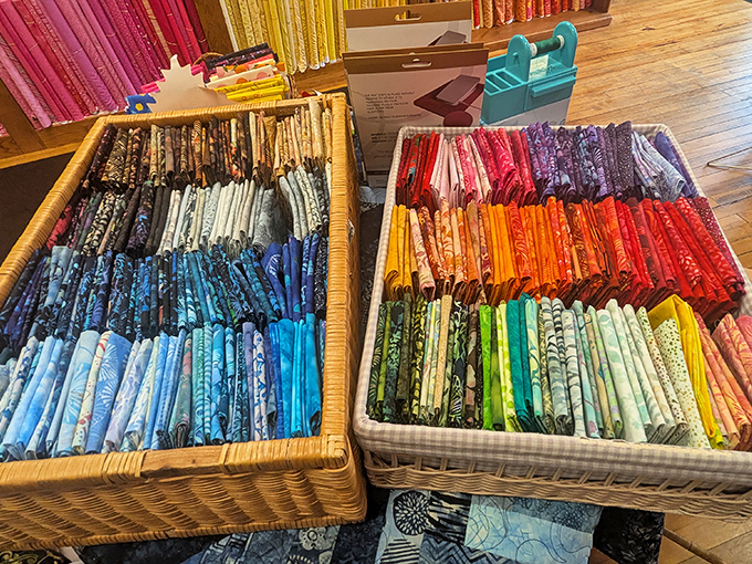 A dinosaur-themed baby quilt brings prehistoric charm to modern nurseries. Who says quilting can't be both traditional and absolutely adorable?