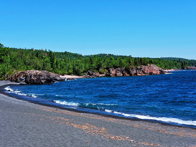 When the wind picks up, Lake Superior reminds visitors why it's called a Great Lake, with waves that rival ocean beaches.