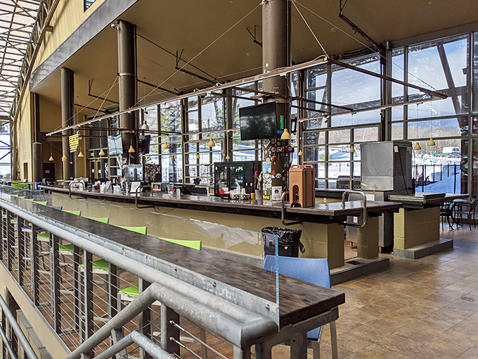 The Drink serves up liquid courage for those about to brave the waterslides, with a view that reminds you you're still in Vermont.