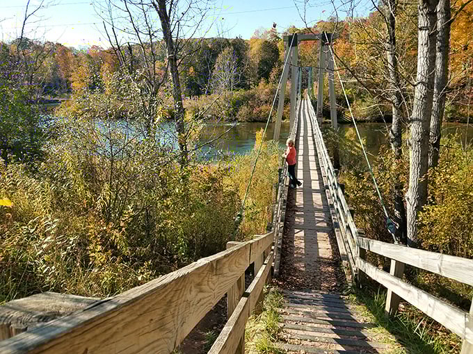 Adventure awaits at the bridge's entrance, where even seasoned travelers pause to appreciate the engineering that makes this crossing possible.