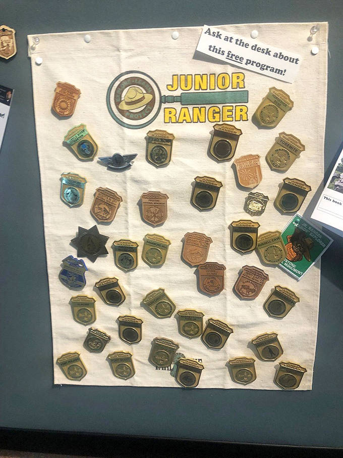 The Junior Ranger program offers young explorers a chance to earn badges while learning about cultural heritage and natural history.